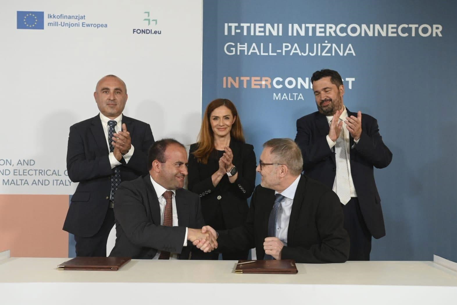 Iffirmar tat-Tieni Interkonnettur bejn Malta u Sqallija - The Department